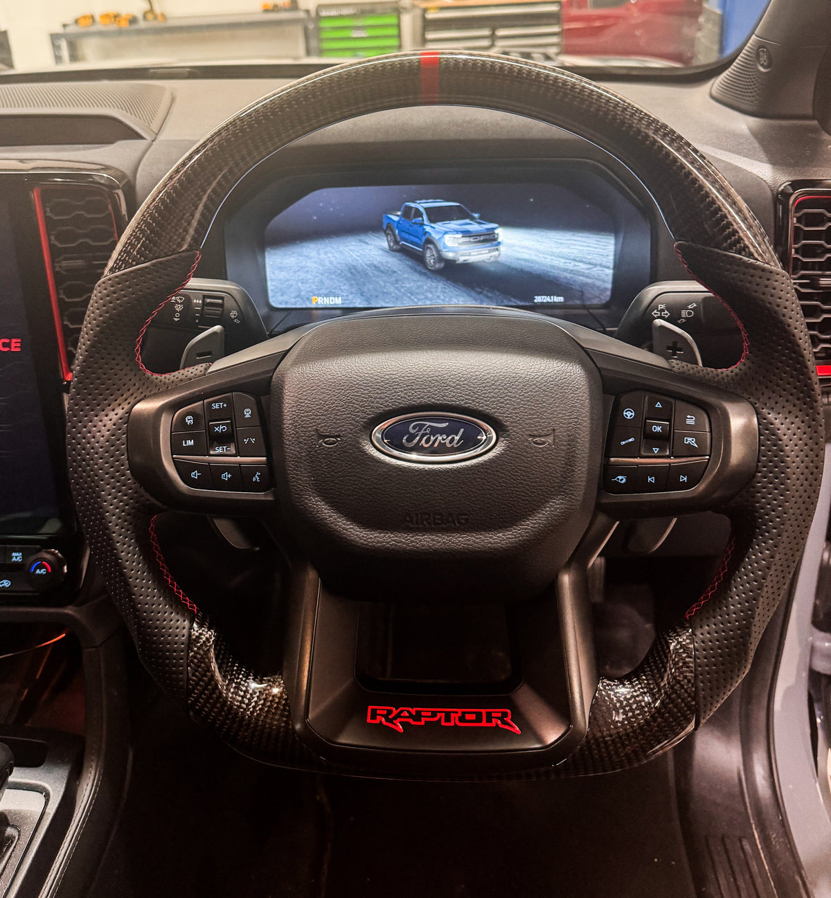 Ranger Raptor Next Gen Carbon fibre Steering Wheel 2022+ Alcantara ...