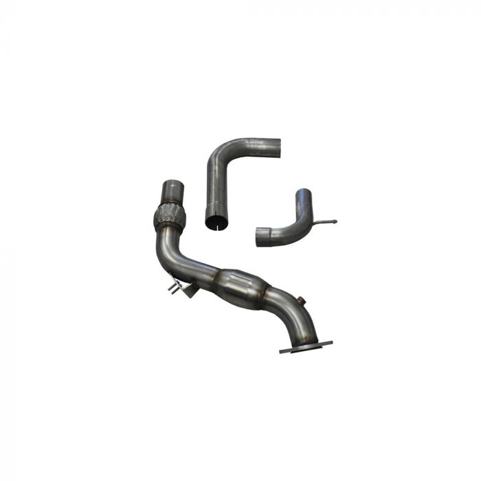 Corsa Downpipe High-Flow Catted Stainless Steel 3" EcoBoost 2015-2021 ...